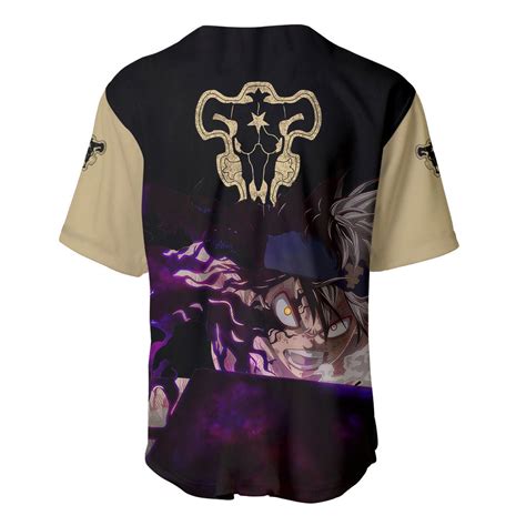 Black Bull Devil Asta Anime Baseball Jersey Black Clover Anime