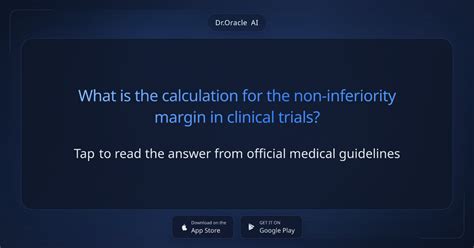 What Is The Calculation For The Non Inferiority Margin In Clinical Trials