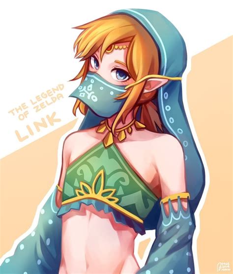 Legend Of Zelda Breath Of The Wild Art Link In Gerudo Vai Disguise Botw M Minew Legend