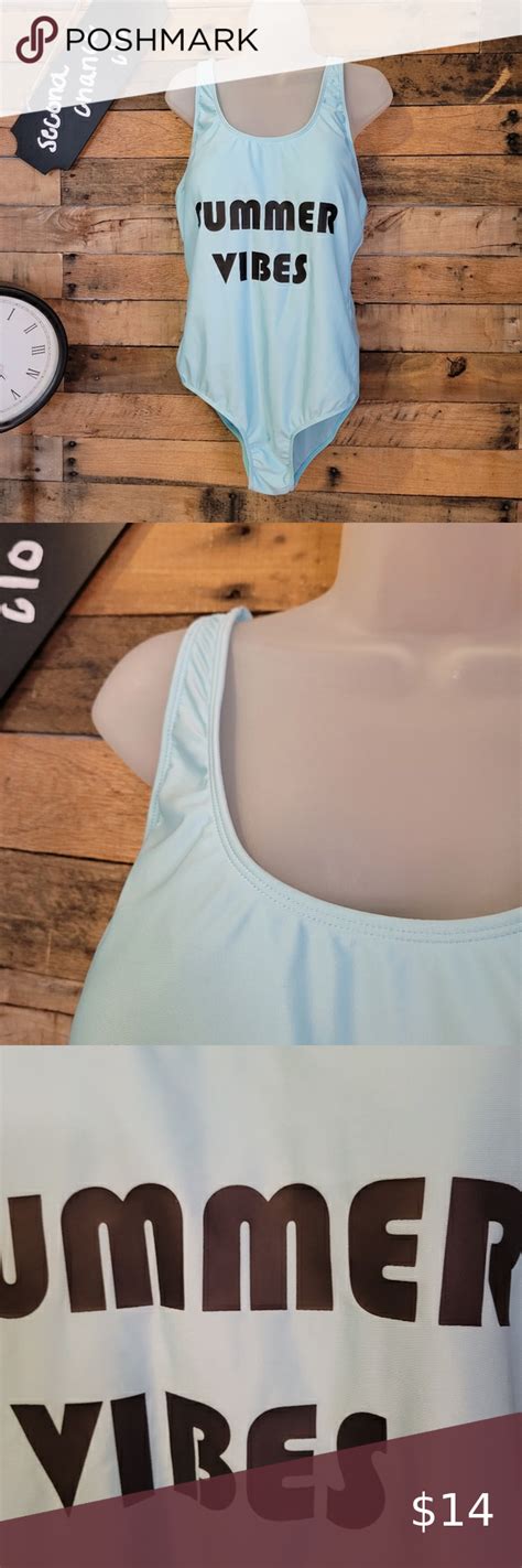 Bobbie Brooks Ladies Aqua One Piece Bathing Suit Size 2x
