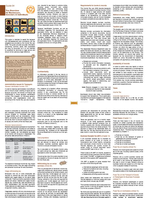 Guide 04 Tax Overview For Businesses Pdf