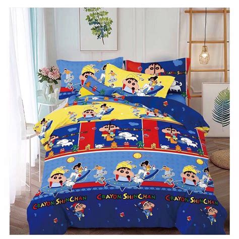 ชุดเครื่องนอนลายชินจังขนาด 3 5 5 6 ฟุต ผ้าปูที่นอน ผ้านวมครบชุด Shopee Thailand