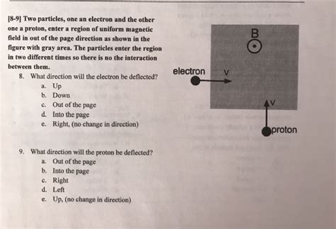 Solved 18 9] Two Particles One An Electron And The Other