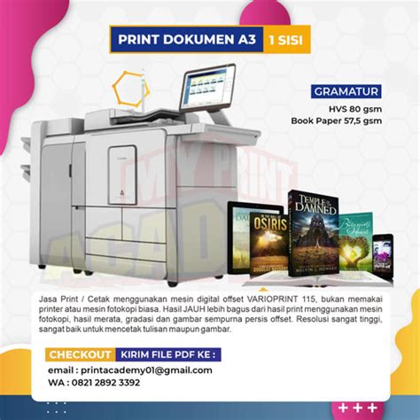 Jual Print Dokumen A3 Cetak Dokumen A3 Cetak Buku Print Buku 1 Sisi A3 Hvs Kota Bandung