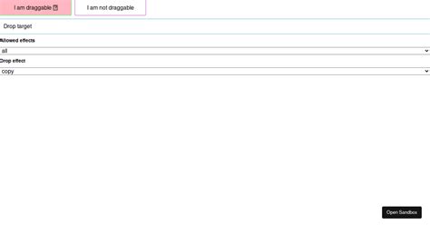 DropEffect Cursors Codesandbox