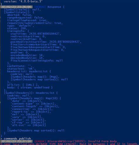 Bug Error When Sending The Command Commands Publish · Issue 383 · Discord Ticketsbot · Github