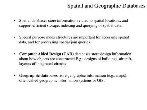 PPT Spatial And Geographic Databases PowerPoint Presentation Free