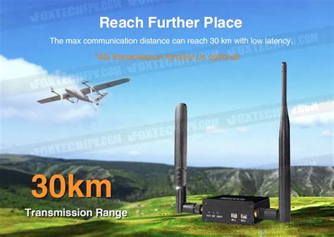Foxtech Aerofox Vdt 30km Long Range Drone Data Transmitter
