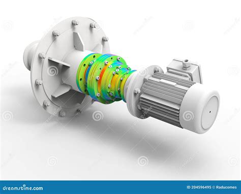 3d Rendering Finite Element Analysis Of A Tank Royalty Free
