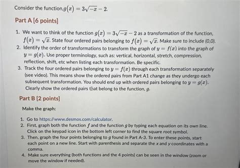solved consider the function g x 3−x−2 part a [6 points]