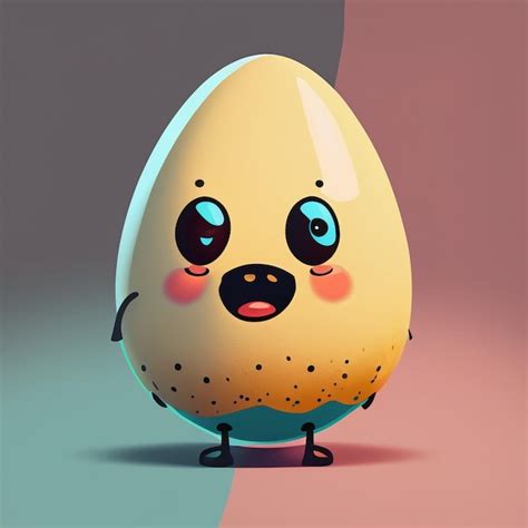 Premium Ai Image Cute Egg Character A High Quality Illustration