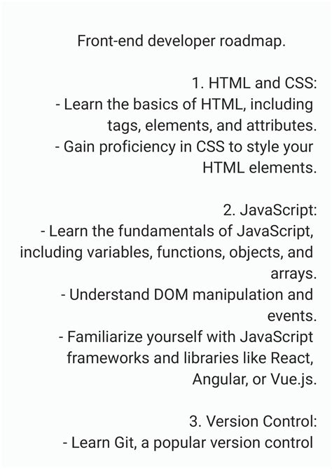 SOLUTION Front End Developer Roadmap Studypool