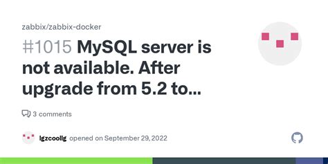 Mysql Server Is Not Available After Upgrade From 52 To 623 · Issue
