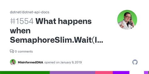 what happens when semaphoreslim wait int32 times out · issue 1554 · dotnet dotnet api docs