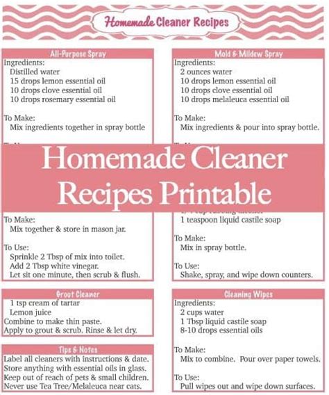 Homemade Cleaners All Purpose Cleaning Spray