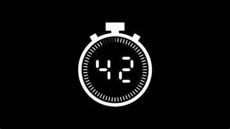 Second Countdown Timer Animation From To Seconds Modern White Stopwatch Countdown Timer