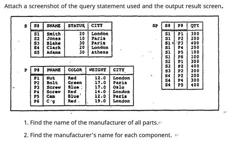 Solved Attach A Screenshot Of The Query Statement Used And