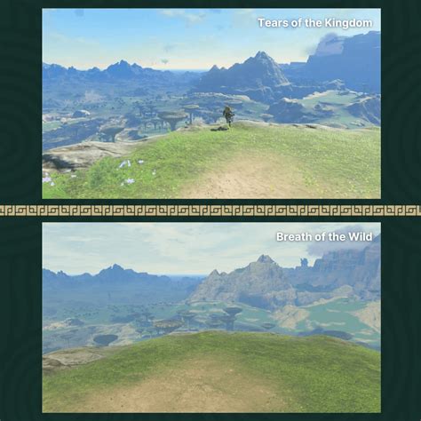 Totk Screenshots In Botw Comparasion And A Map Of All Towers Green