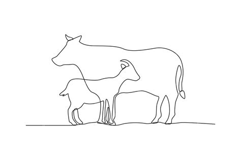 단일 한 선 그리기 Happy Eid Al Adha Conept 연속 선 그리기 디자인 그래픽 벡터 그림 프리미엄 벡터