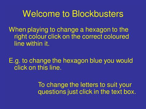 Blockbusters Interactive Teaching Resources