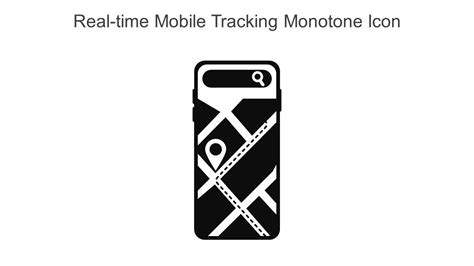 Real Time Mobile Tracking Monotone Icon In Powerpoint Pptx Png And Editable Eps Format PPT