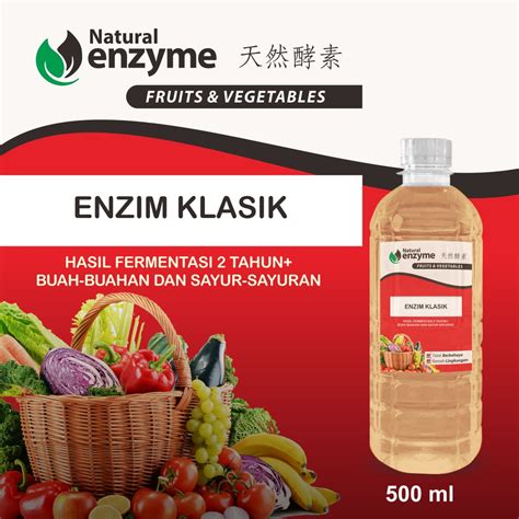 Jual Cairan Natural Enzyme Fruits Vegetables Enzim Klasik 500 Ml Pet Shopee Indonesia
