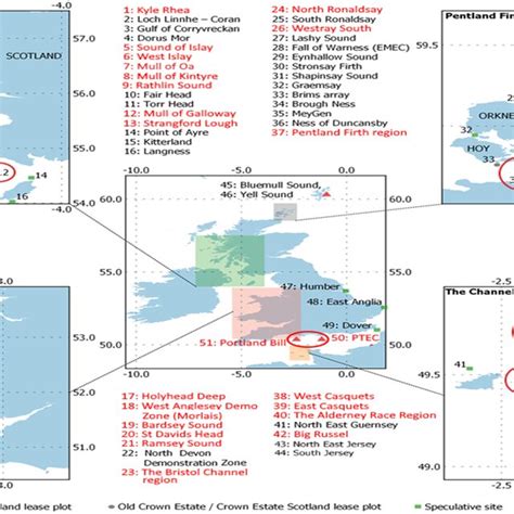 Installed Capacity And Locations Of Tidal Stream Originally Published Download Scientific