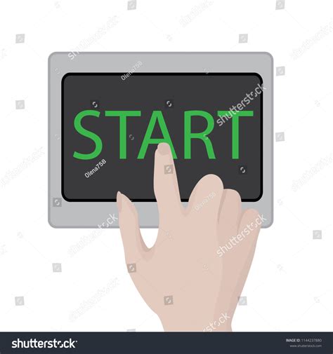 Keyboard Start Power Button Computer Laptop Stock Vector Royalty Free
