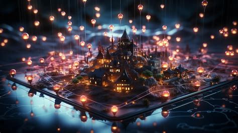 Premium Photo A Graphical Representation Of A Connected Iot Network