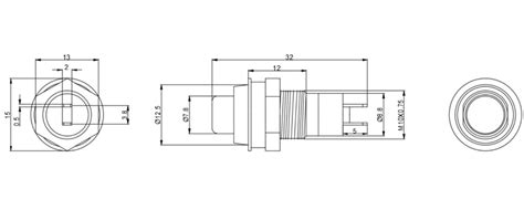MM Momentary Dpdt Push Button Switch On Off Pins