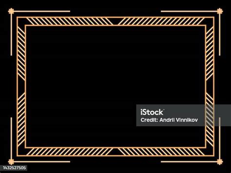 아르 데코 프레임 빈티지 선형 테두리 초대장 전단지 및 인사말 카드에 대한 템플릿을 디자인합니다 기하학적 황금 프레임 1920