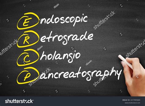 Ercp Endoscopic Retrograde Cholangiopancreatography Acronym Concept