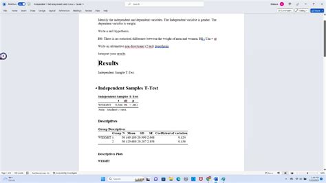 Solved Identify The Independent And Dependent Variables The Chegg Com