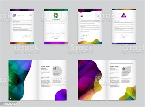 편지 요소 다각형 스타일 레터 헤드와 메쉬 부드러운 디자인 스타일 브로셔 커버 템플릿 모형가상의 이름으로 비즈니스에 대한 시각적 정체성의 큰 세트 0명에 대한 스톡 벡터