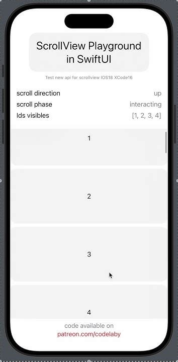 New Api Scrollview Playground Ios18 Xcode16 Youtube