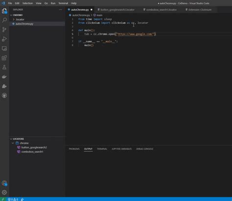 First Automation Project Clicknium