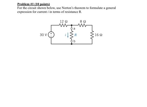 Solved Problem 1 10 Points For The Circuit Shown Below