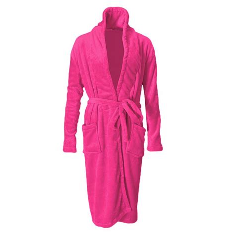 Luxury Womens Thermal Coral Fleece Dressing Gowns Soft Long Bath Robes