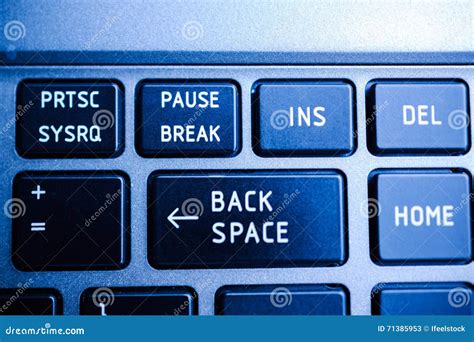 Backspace Button On The Keyboard Closeup Stock Image Image Of Letter Home 71385953