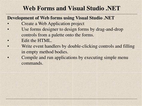 ppt chapter 5 programming the web server side programming asp web forms powerpoint