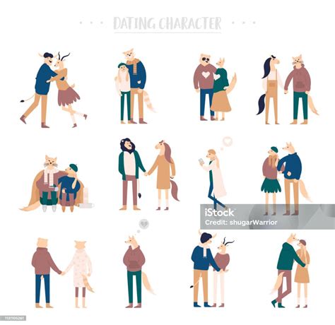 평면 만화 행복 한 로맨틱 커플 흰색 바탕에 함께 걷고 날짜에 싱글 외로운 여자 또는 남자와 여자의 쌍 서 현대 화려한 벡터 일러스트 고독 개념에 대한 스톡 벡터 아트 및