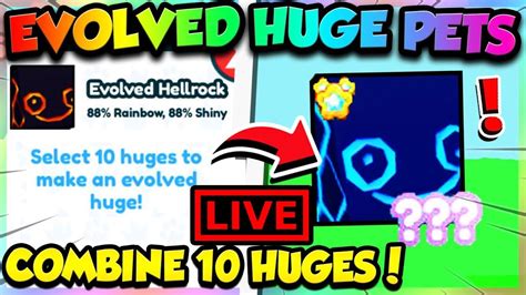 🔴live Evolved Huge Pets In Pet Simulator X Roblox Youtube