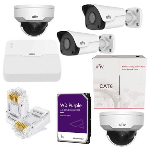 Components For The New Uniview Cctv Indoor Outdoor Camera Package