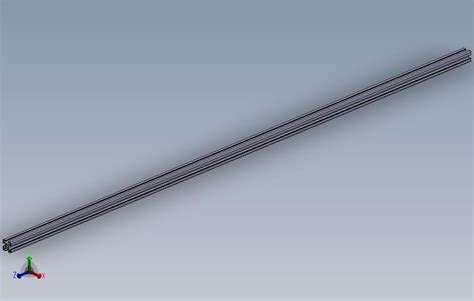 长度为1mm的33铝型材 Solidworks 2017 模型图纸免费下载 懒石网