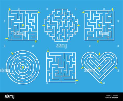 Labyrinth Game Maze Games With Goal And Ways Puzzle Paper Plays Find