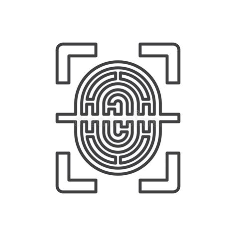 Biometric Fingerprint Password With Padlock Icon Security Concept