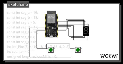 Traffic Ligh 7seg Rev Wokwi ESP32 STM32 Arduino Simulator