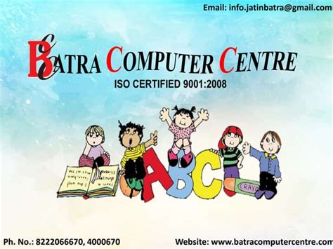 Basic Computer Training Centre In Ambala Batra Computer Centre Ppt