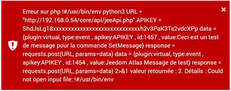Lancement Script Python Programmation Communauté Jeedom