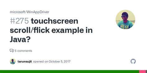 Touchscreen Scrollflick Example In Java · Issue 275 · Microsoft